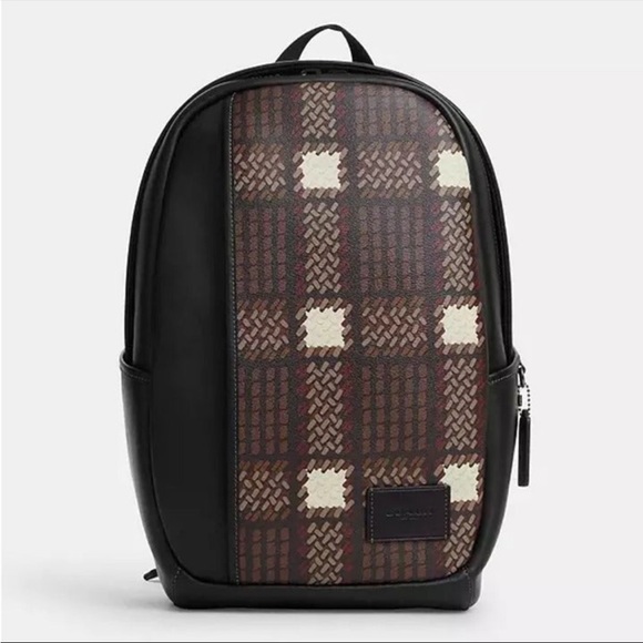 Coach | Bags | Nwt Coach Edge Mens Backpack With Plaid Print | Poshmark